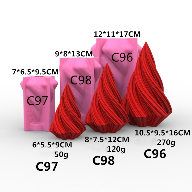 Conical Geometric Wax Molds DIY Abstract Home Art ... – Grandado
