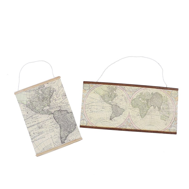 1/12 Size S M Mini World Map Simulation Furniture ... – Vicedeal
