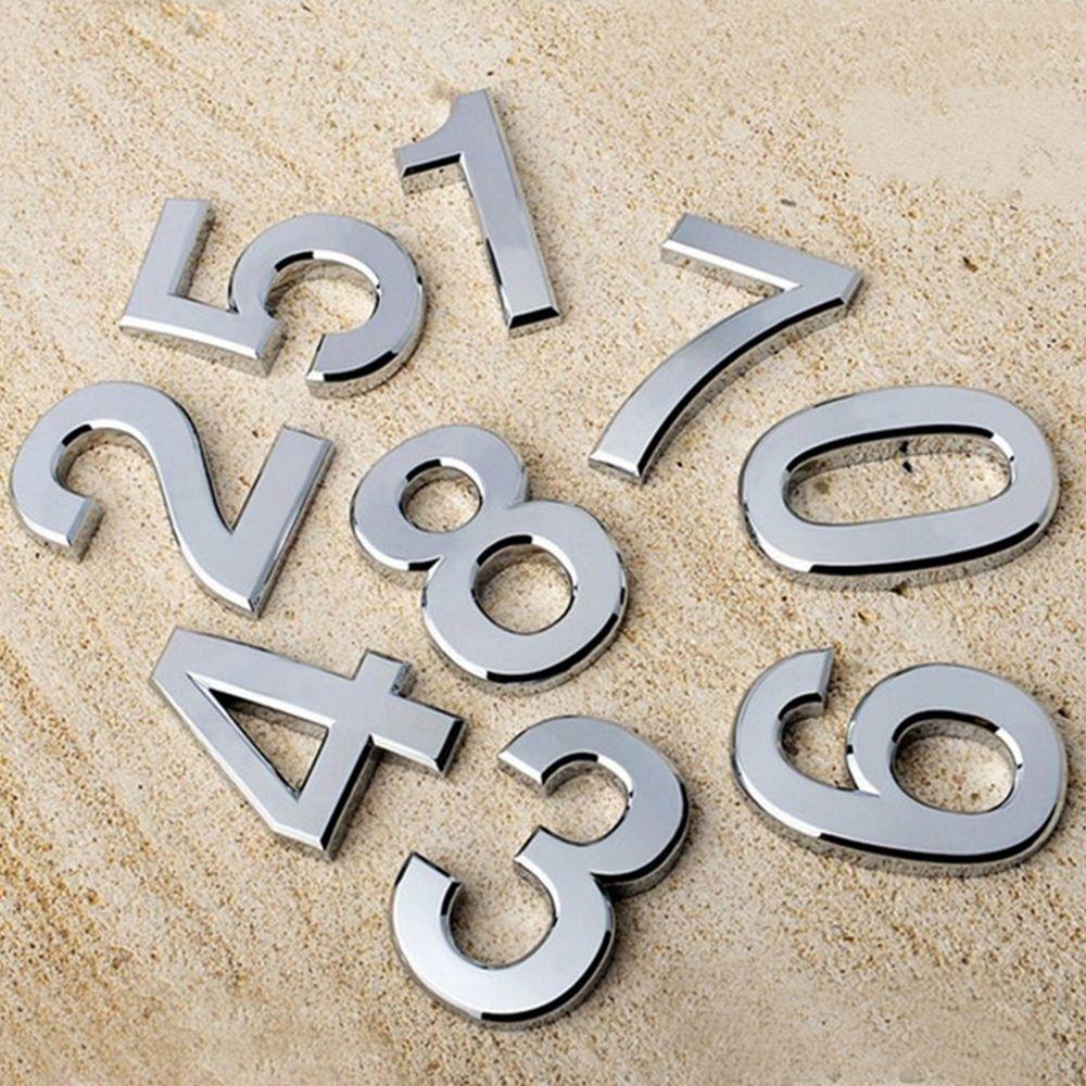 3D Door Number Metal Digital Sticker Plate Sign Do... – Vicedeal