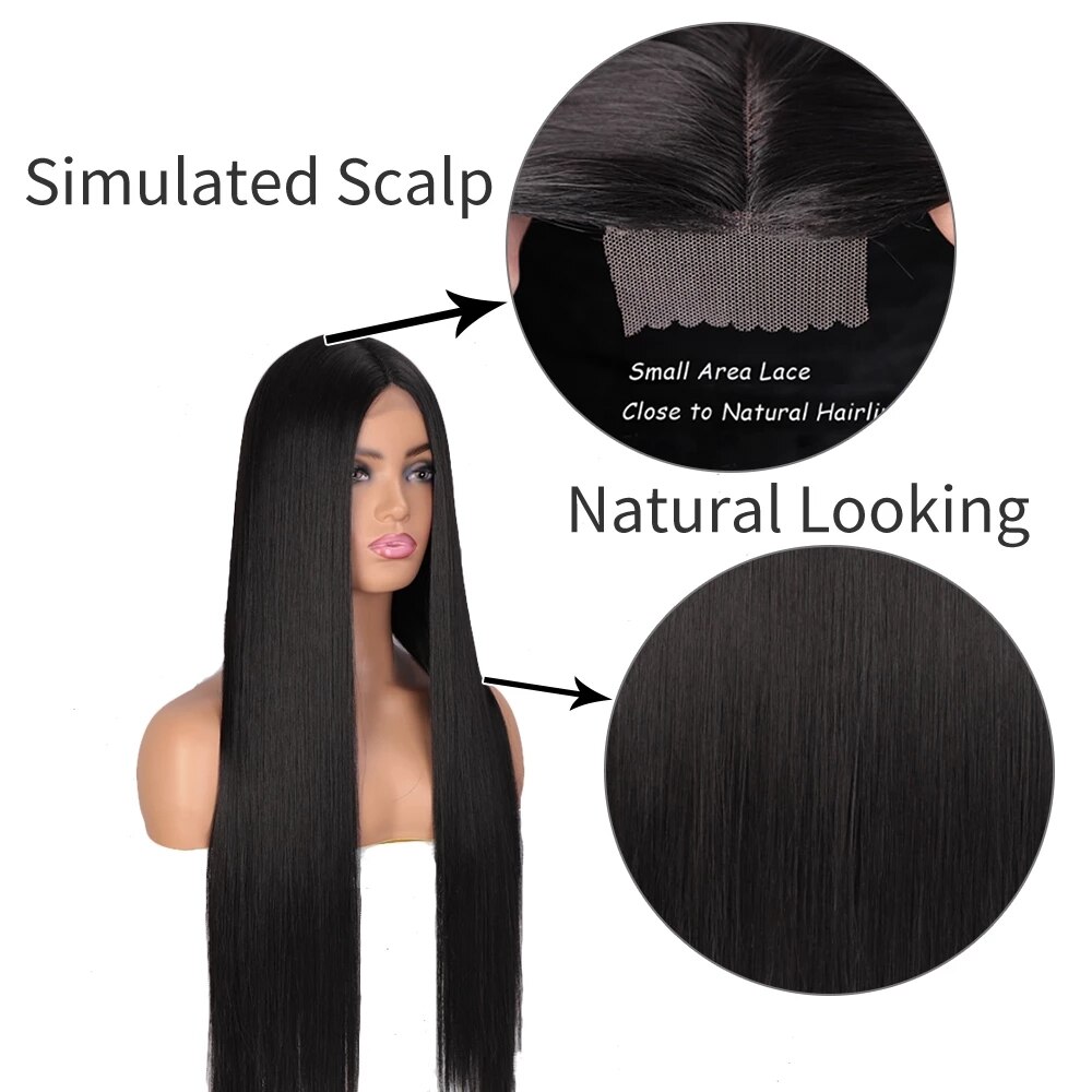 SUe EXQUISITE Long Silky Straight Synthetic Wigs F... – Grandado