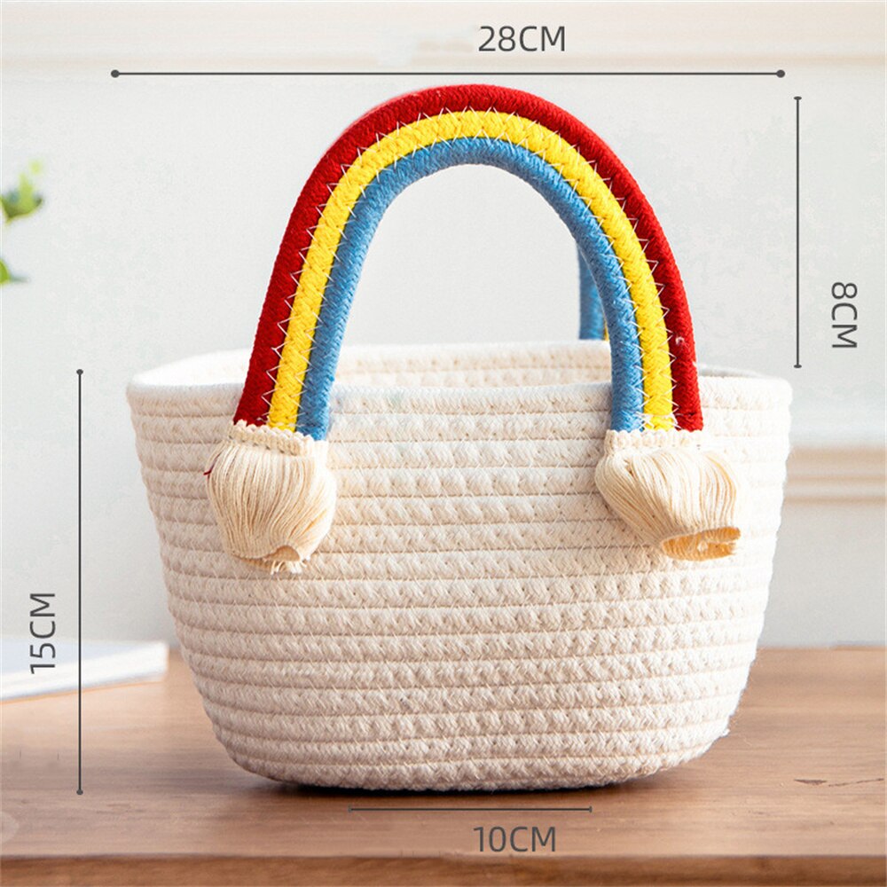 Leuke Regenboog Handtas Handgemaakte Katoenen Draa... – Vicedeal