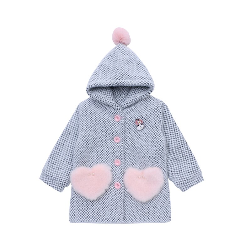 Girls Warm Jackets For Winter Plaid Hooded Coat Pa... – Vicedeal
