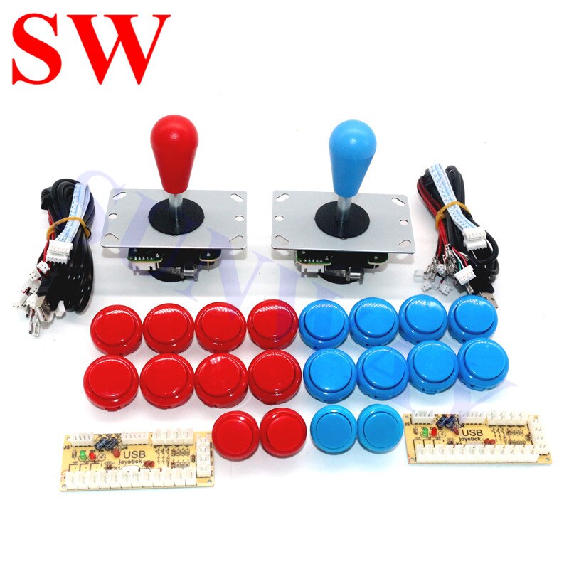 2 spelers Arcade Joystick DIY Kit met Nul Vertragi... – Grandado