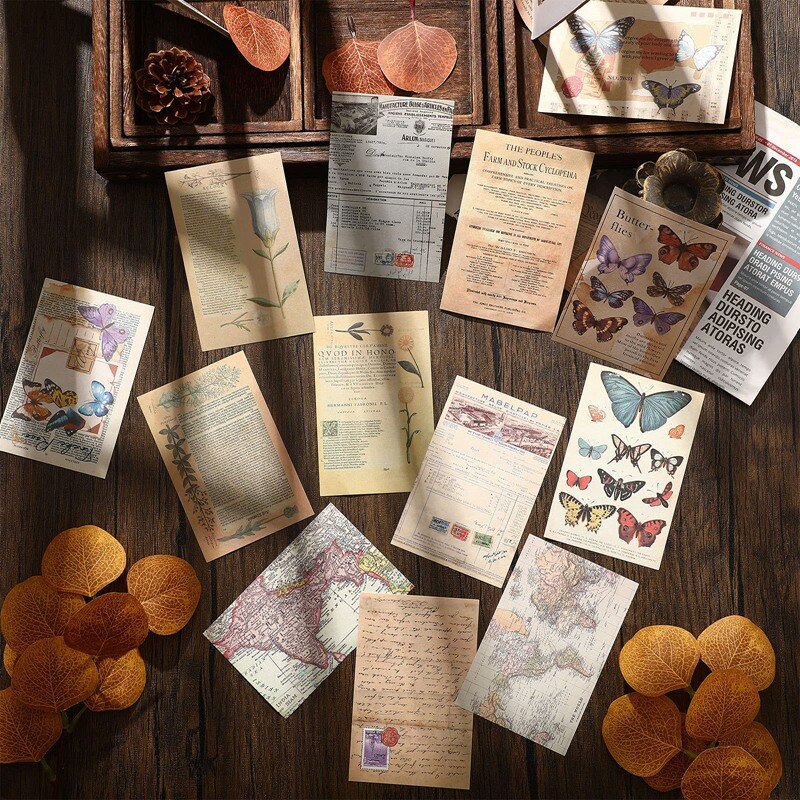 Scrapbook Paper Journaling Supplies, Vintage Scrap... – Vicedeal