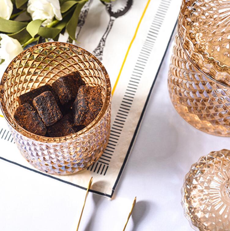 European Yellow Crystal Glass Storage Bottle 600ML... – Vicedeal