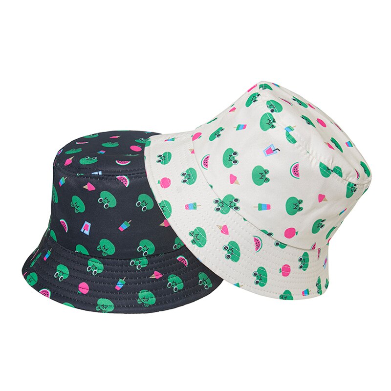 FOXMOTHER Unisex Cute Black White Fruit Frog Bucke... – Grandado