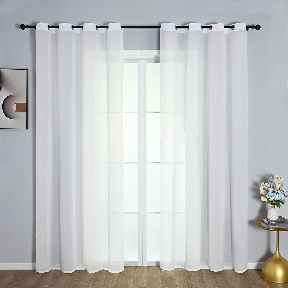 Sheer Window Curtains Tulle Voile Home Fabric Drap... – Grandado