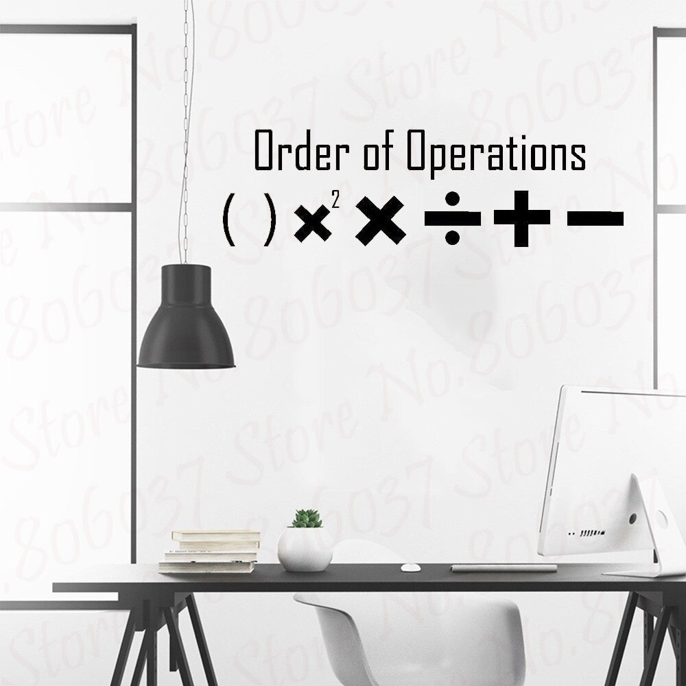 Math Symbols Wall Stickers Kids Room Vinyl Wall De... – Grandado