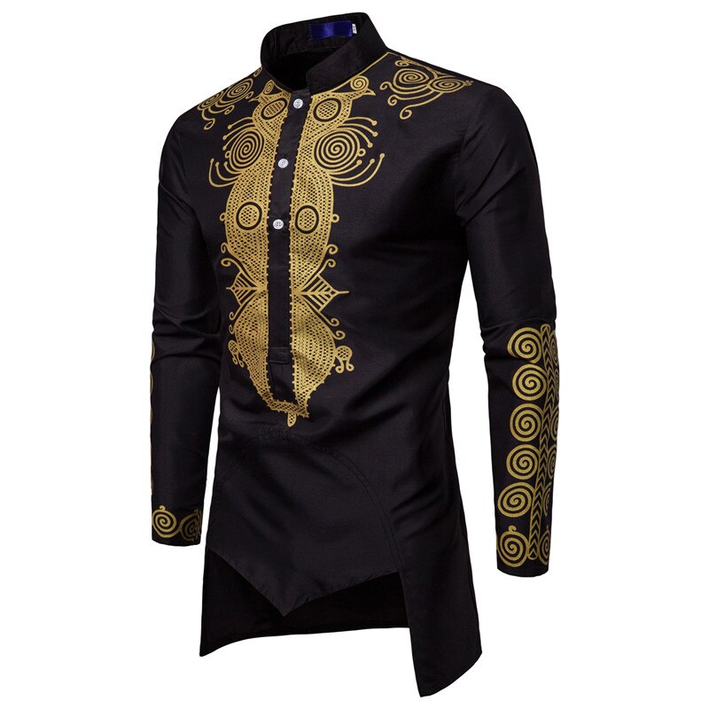 Shirt Men Africa Clothing Long Pullovers African D... – Vicedeal