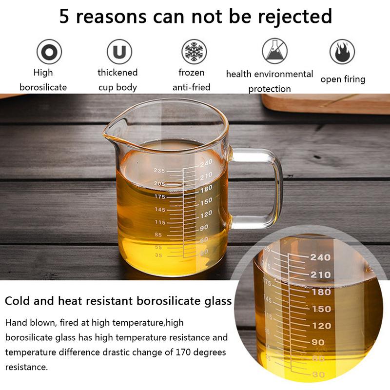 240ml gennemsigtige målebæger med graderet skala b... – Grandado