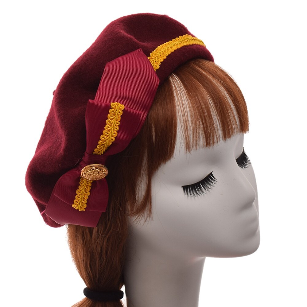 Women Cute Beret with Bow Casual Wool Berets Beani... – Vicedeal