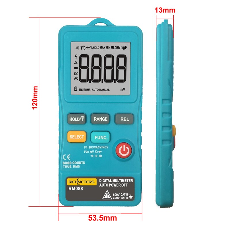 RM088 Multimeter Multimetro Digitale Tester 8000 Z... – Vicedeal