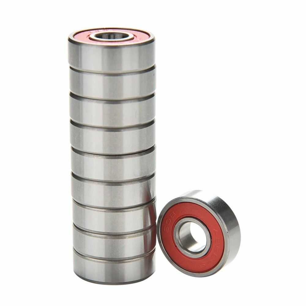 10Pcs ABEC 9 Stainless Steel Red Bearings – Vicedeal