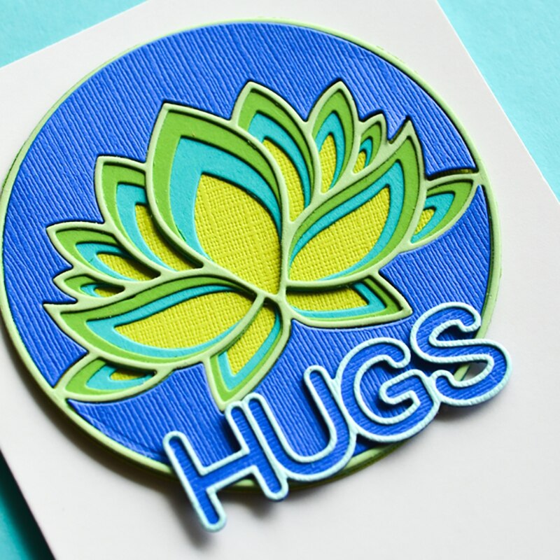 Round Frame Lotus Embossing Layering Metal Cutting... – Grandado