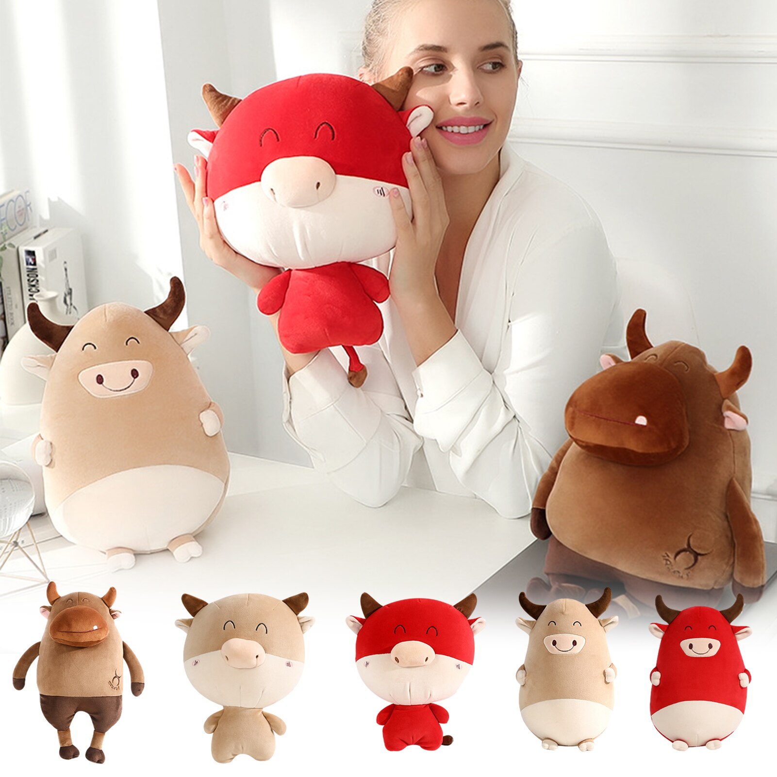 2-In-1 Multi-Functionele Cartoon Koe U-Vormig Kuss... – Vicedeal