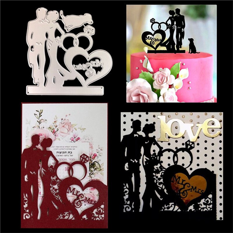 Loving Couple Wedding Invitation Metal Cutting Die... – Vicedeal
