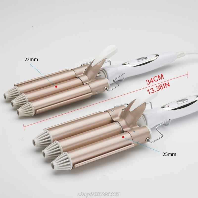 Water Ripple 3 Barrel Hair Waver Curling Iron Deep... – Grandado