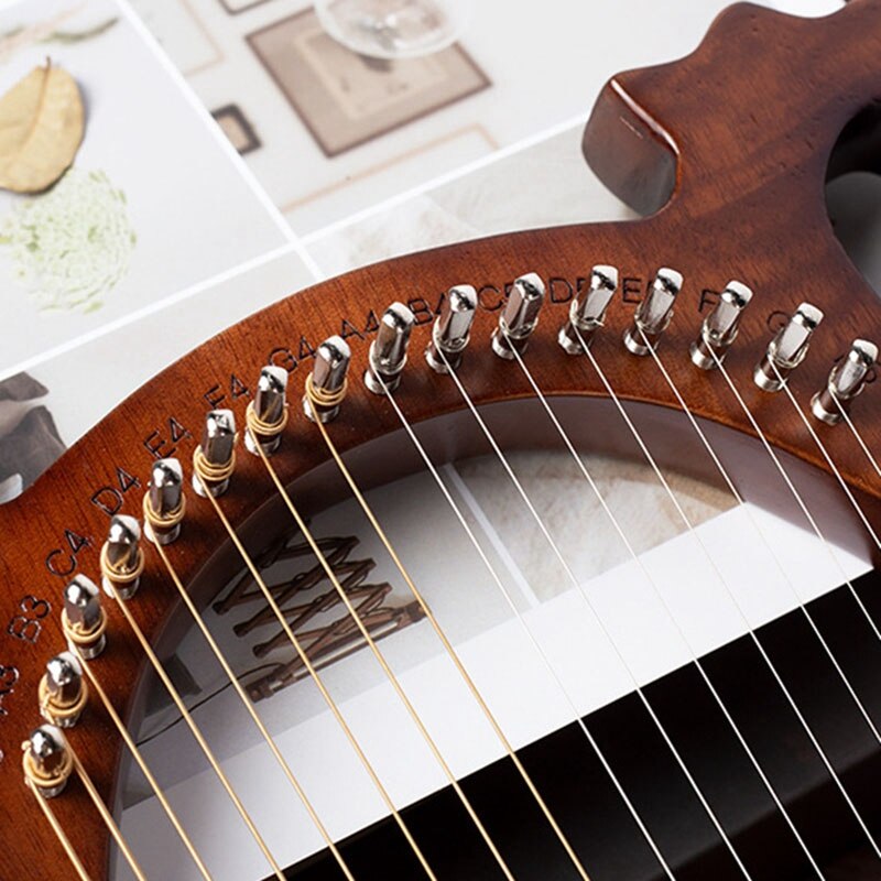 Lyre Harp, 16 String Mahogany Body String Instrume... – Grandado