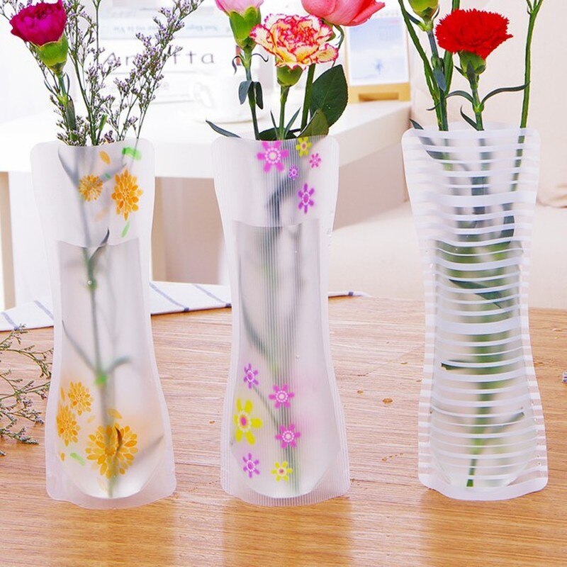 Origami Plástico Flor Vaso de Decoração Para Casa ... – Grandado