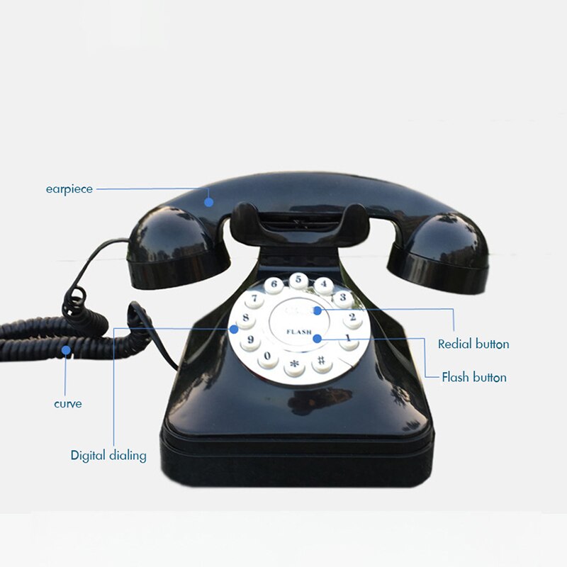 Vintage fastnettelefon retro fastnet telefon med t... – Grandado