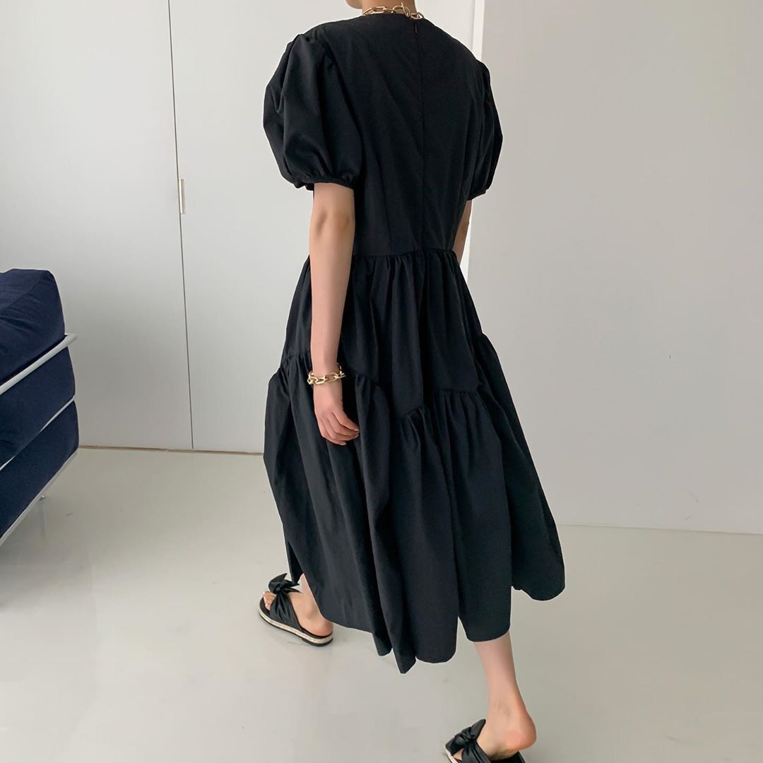 Korean Sweet Short Sleeve Long Dresses Casual Summ... – Grandado