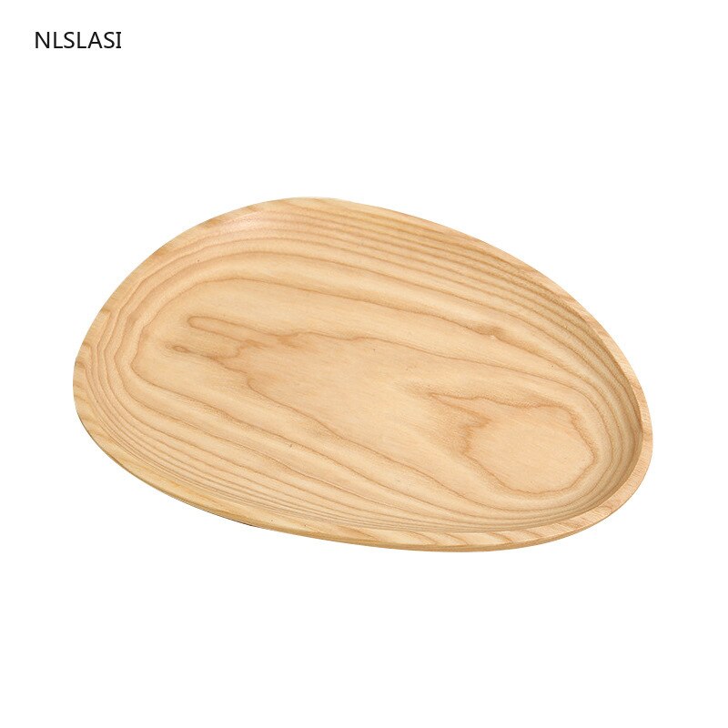 Yazhuju ash wooden plate ins wooden tray round sto... – Grandado