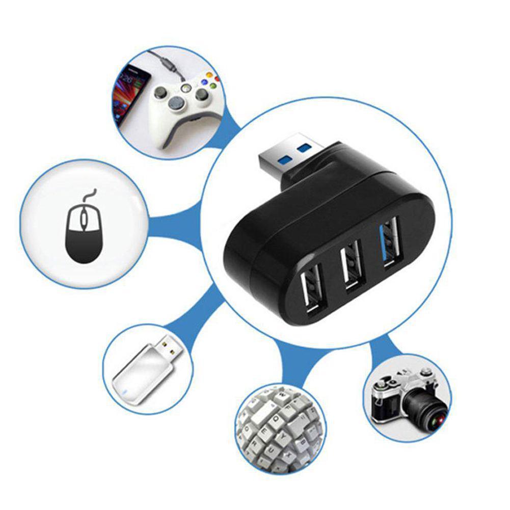 Roterende Usb 2.0 Hub Splitter Draagbare Mini Draa... – Vicedeal