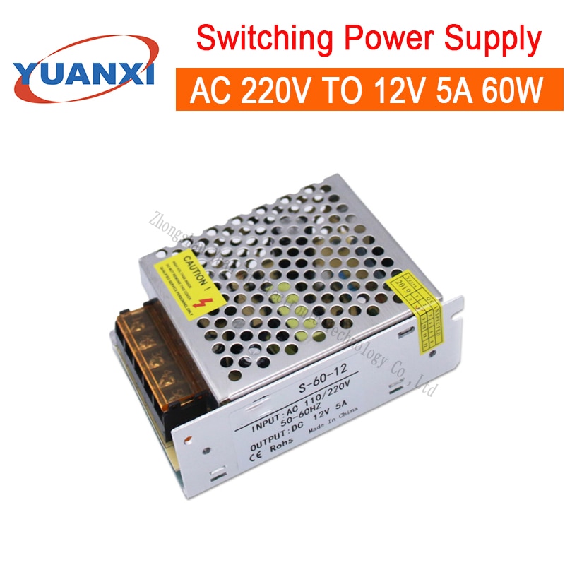 60W Schalt Netzteil AC 110V-220V ZU 12V 5A 60W – Grandado