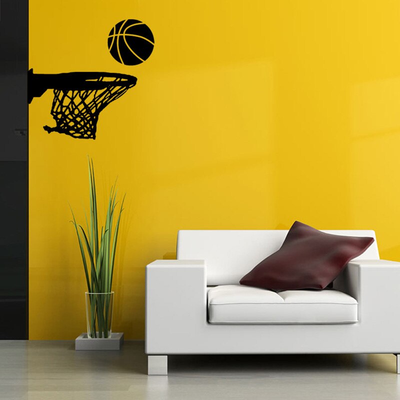 Basketball hoop Wall Sticker living room for home ... – Grandado