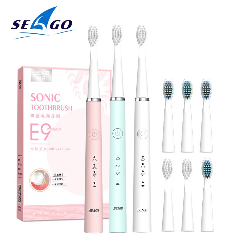 SEAGO Sonic Electric Toothbrush Rechargeable Autom... – Vicedeal