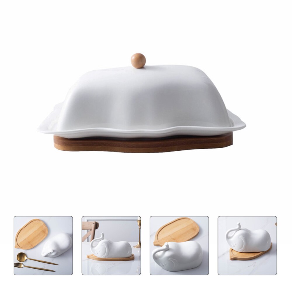 1 set of Cheese Plate Butter Keeper Kitchen Cerami... – Vicedeal