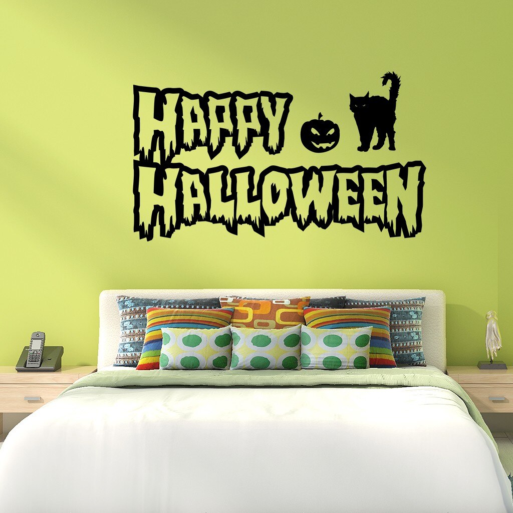 Happy Halloween Background Sticker Poster Decorati... – Grandado