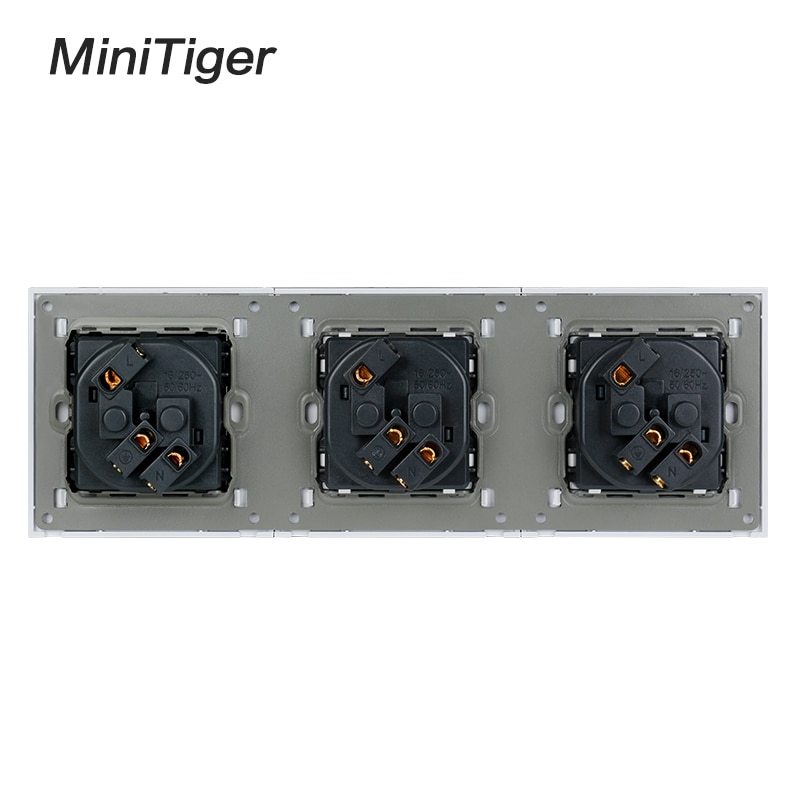 Minitiger White Wall PC Panel 3 Way Power Socket P... – Grandado