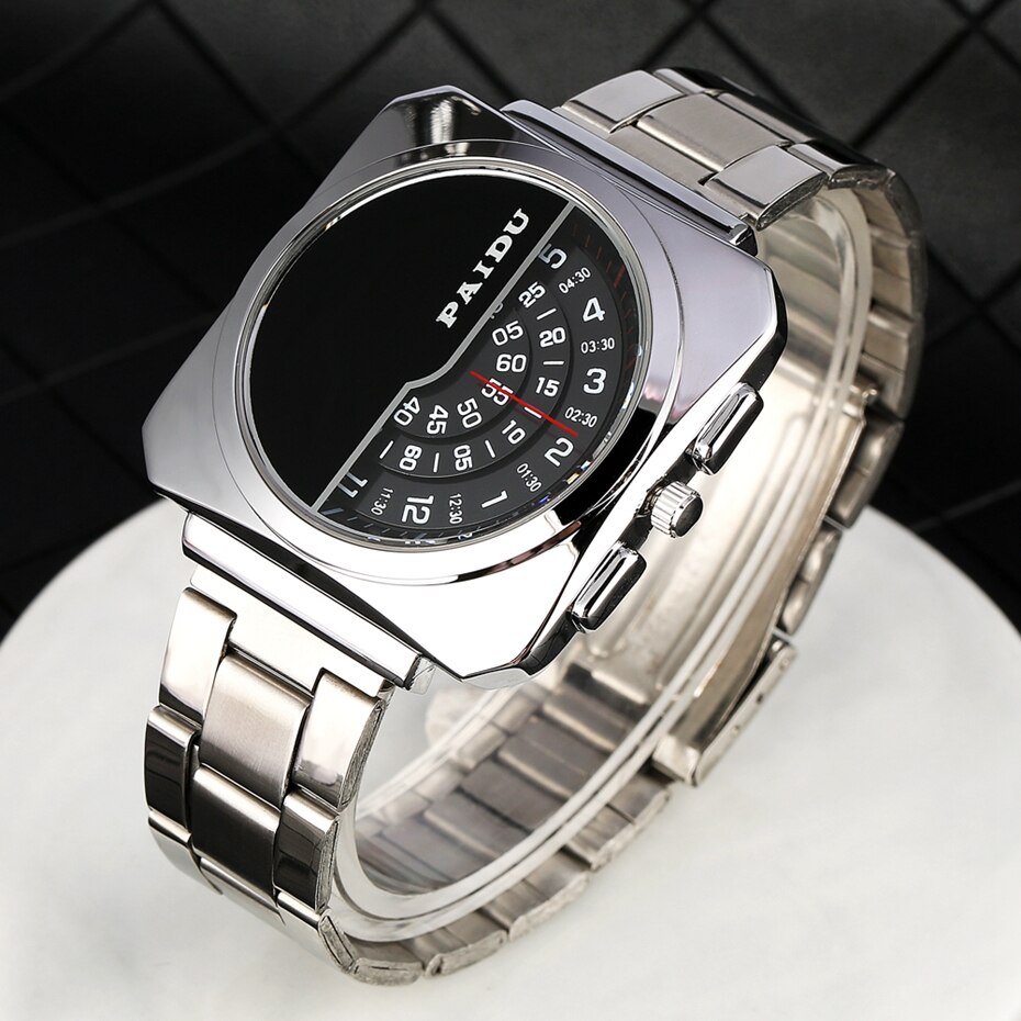 Turntable Dial Watch Men and Women Special Number ... – Grandado
