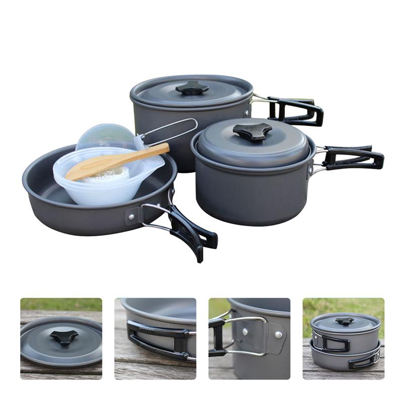 1 Set Camping Cookware Mess Kit Portable Folding C... – Vicedeal