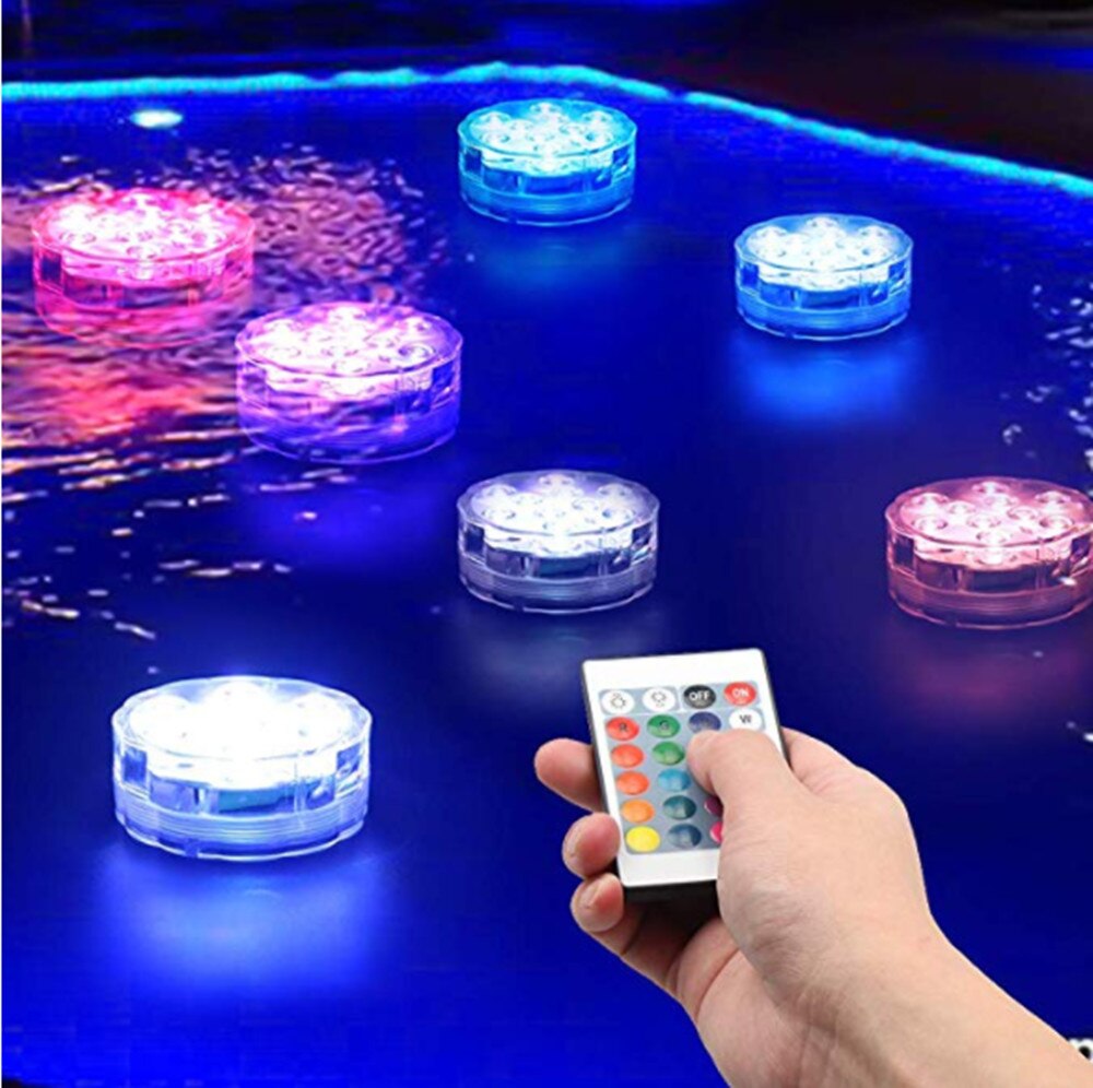 Remote Control 10 LED RGB Underwater Light Pond Su... – Vicedeal