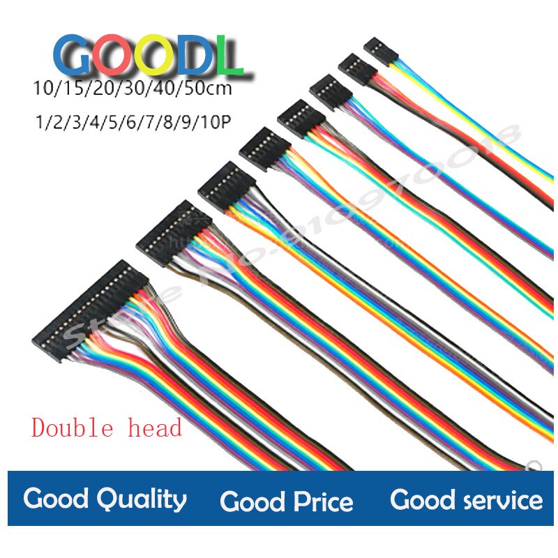 5PCS 2.54mm 2.54 dupont wire female to female 1p2 ... – Vicedeal