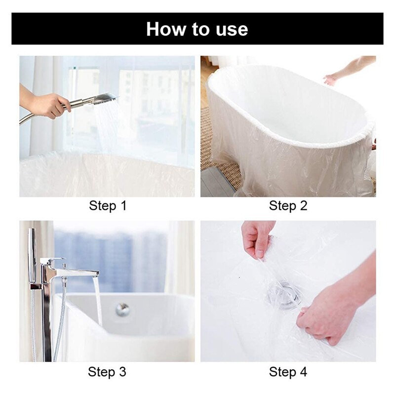 10 Pcs Disposable Bathtub Cover Liner,Ultra Large ... – Grandado