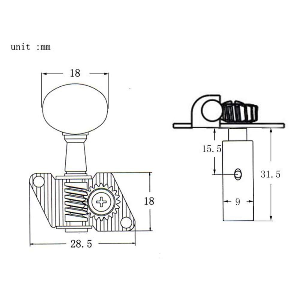 3R3L Open Guitar String Tuning Peg Tuners Machine ... – Vicedeal