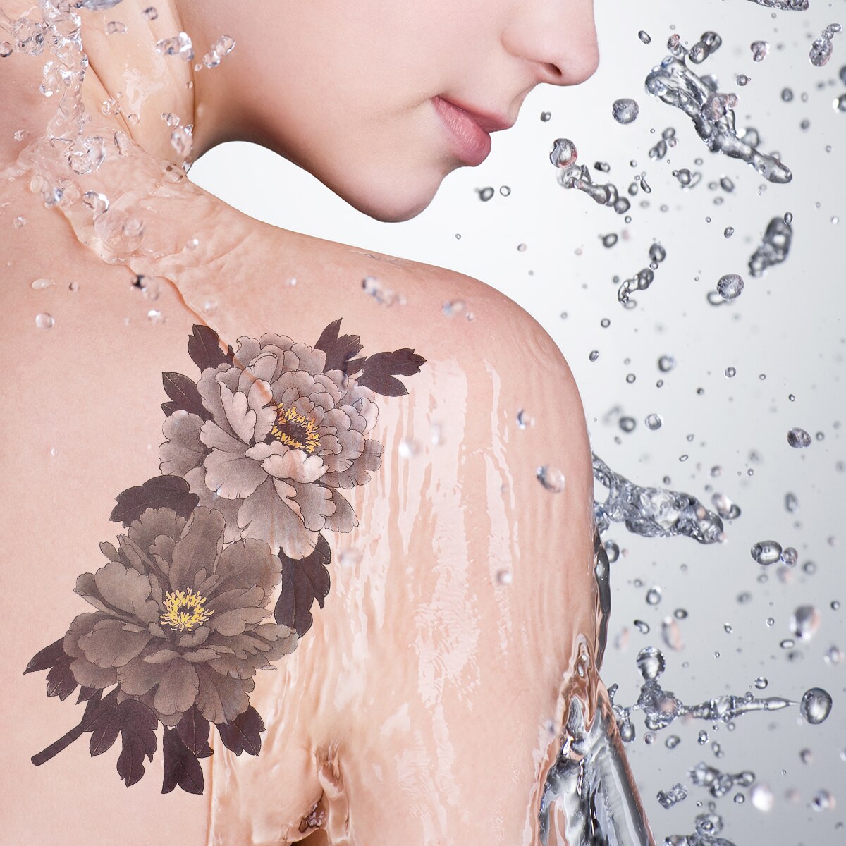 Waterproof Temporary Tattoo Peony Body Art Tattoo ... – Vicedeal