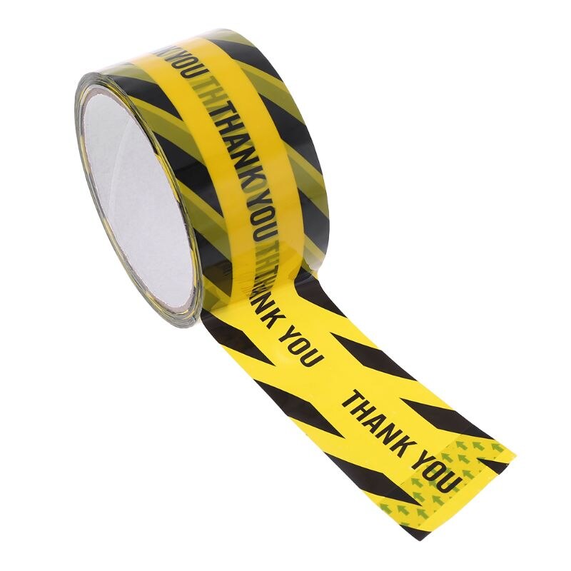 1 Roll 25m Yellow Warning Tapes Black Twill Cautio... – Grandado