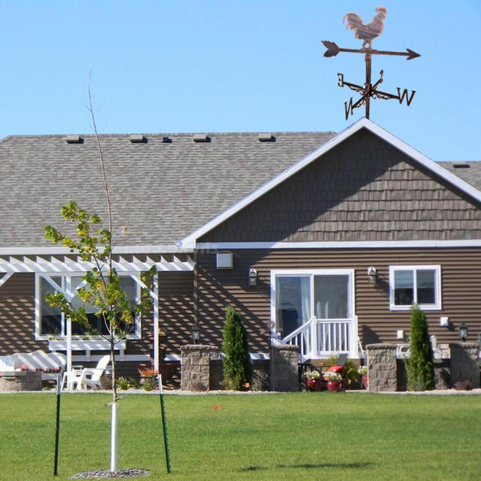 Stainless Iron Weathervane Weather Vane Outdoor De... – Vicedeal