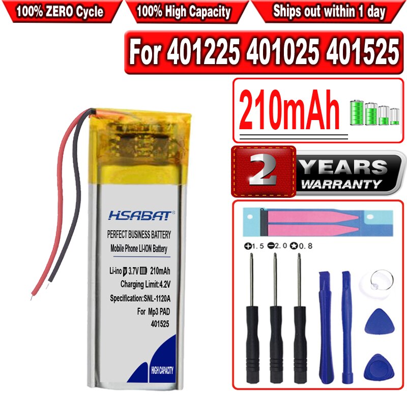 HSABAT 210mAh 401225 401025 401525 Lithium Polymer... – Grandado