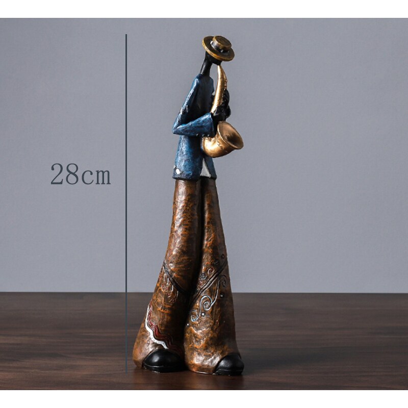 Resin Rock Band Figurines Retro Musical Instrument... – Grandado