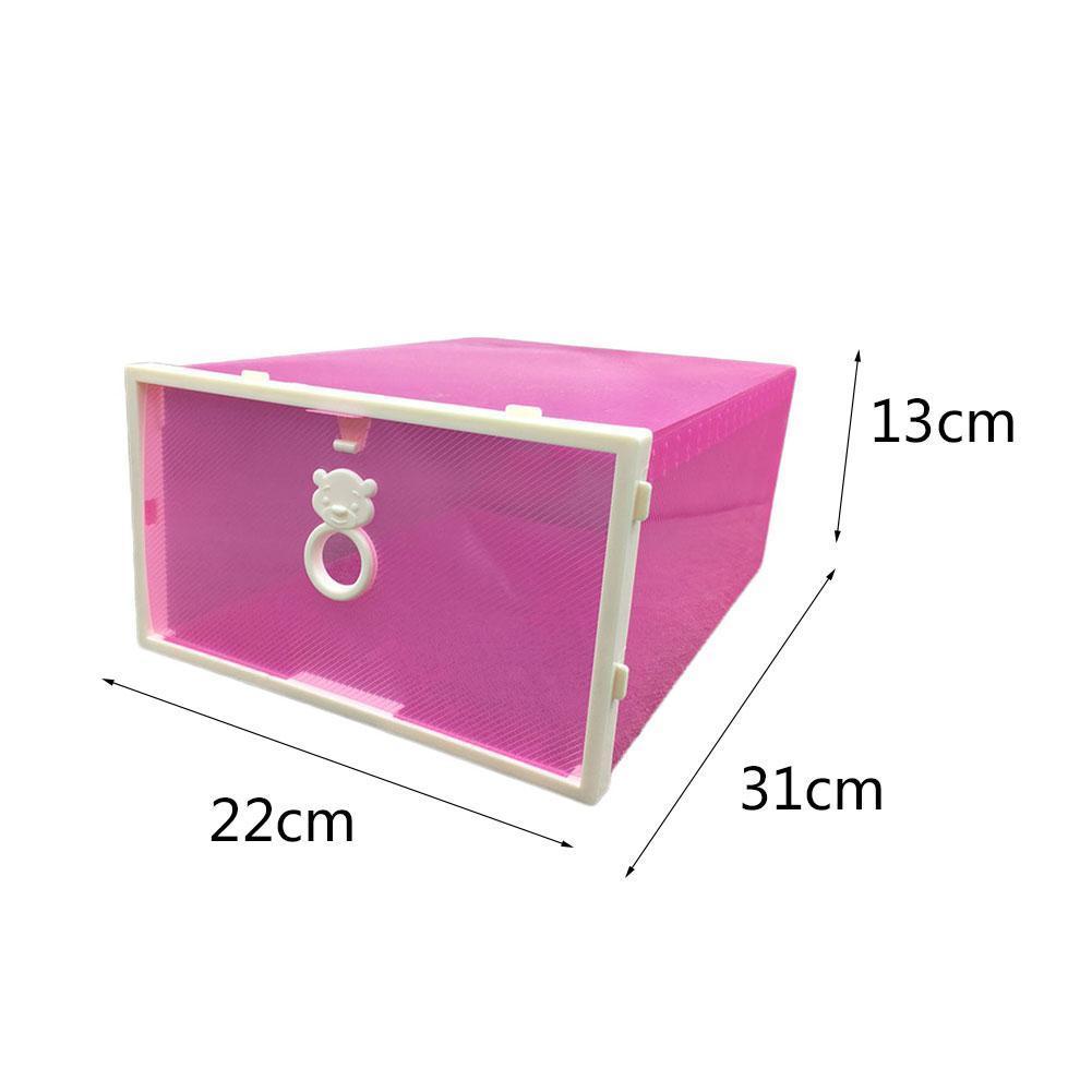 Fold Plastic Shoes Box Case Thickened Transparent ... – Grandado