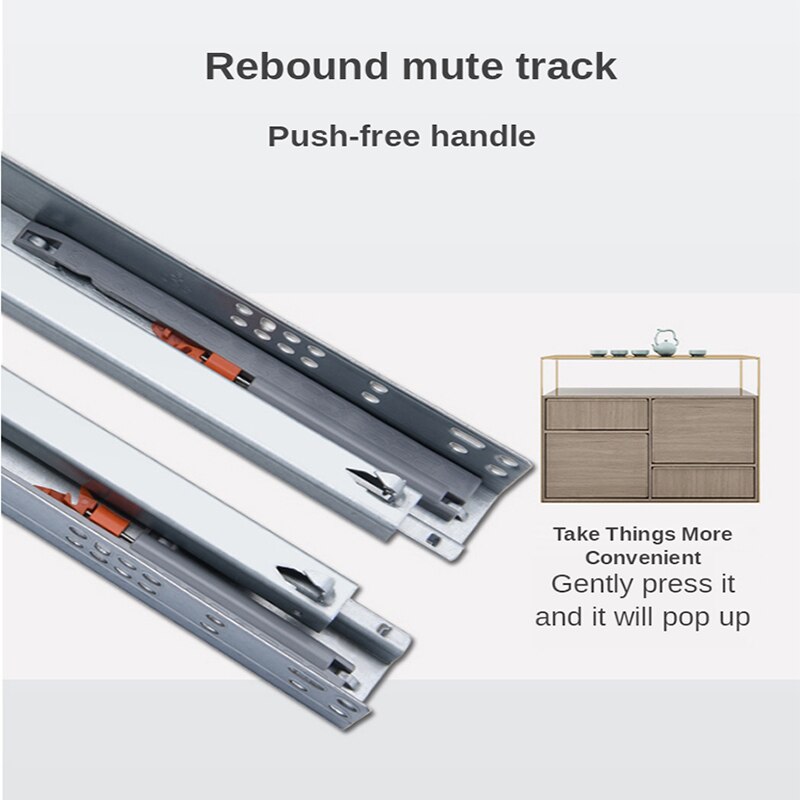 Thicken Hidden Rebound Damping Slide Rail Cabinet ... – Grandado