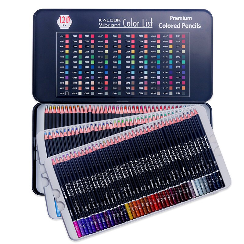 Aibelle120 Colors Color Pencil Set Iron Box Colore... – Grandado