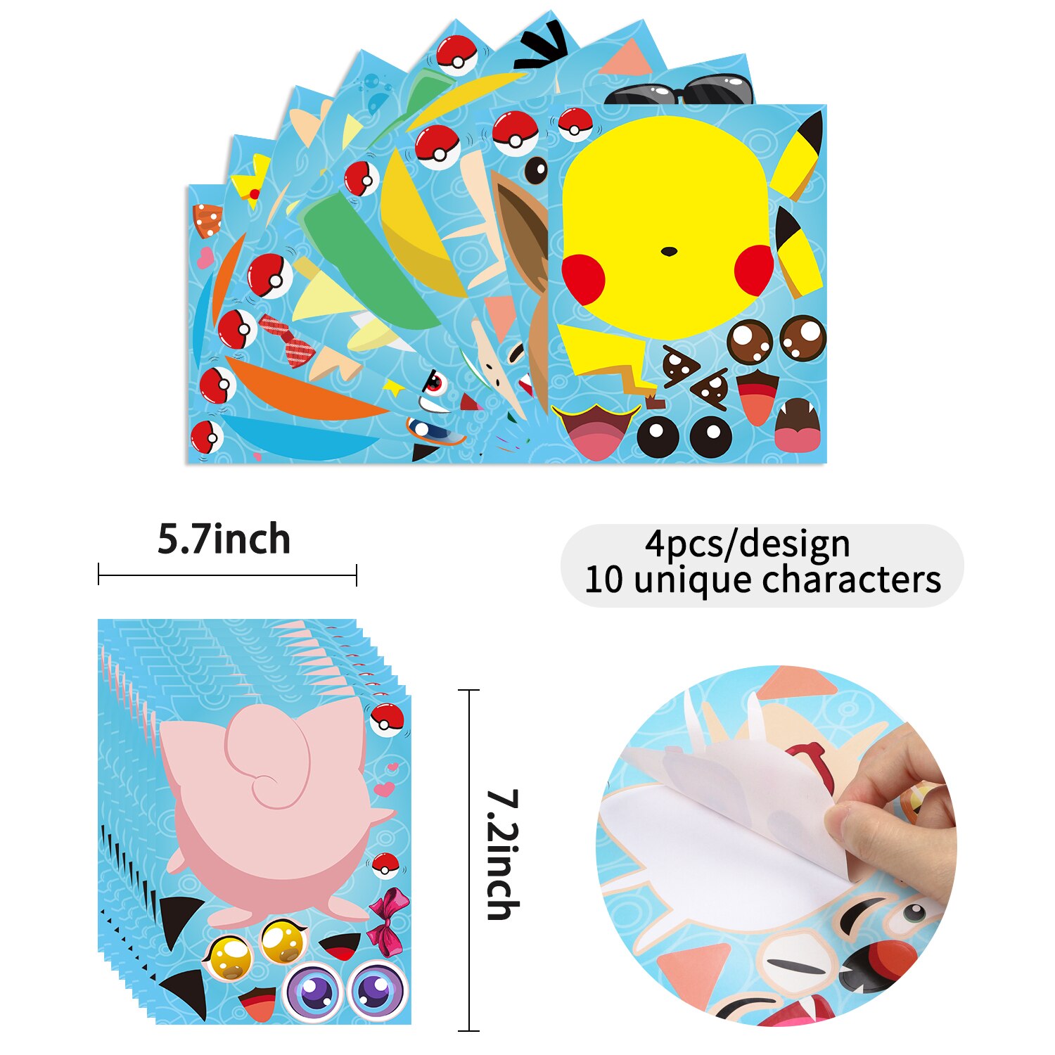Party Favor Supplies Cartoon Make-a-face Sheets Ma... – Grandado