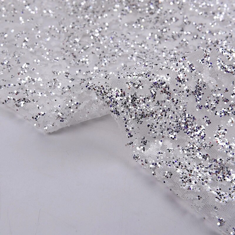 Tela de tul con purpurina y malla metálica para ve... – Grandado