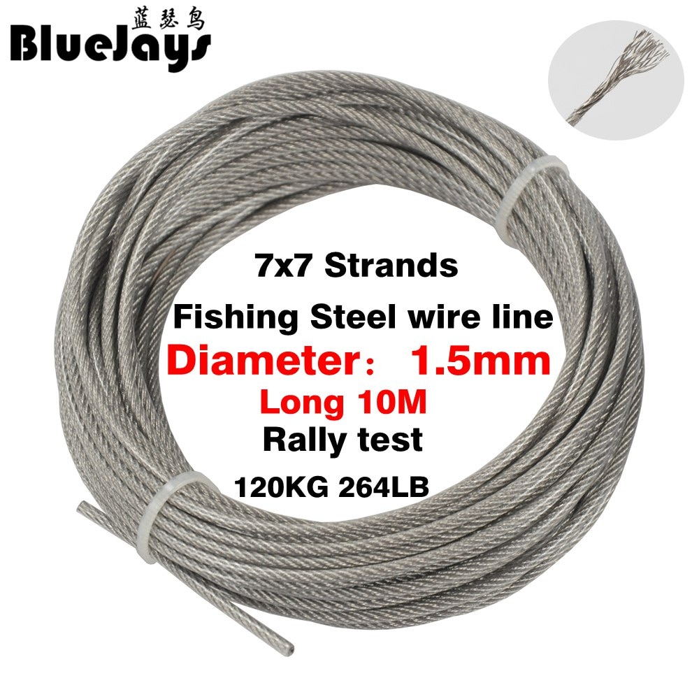 10M 70LB-368LB fishing steel wire line 7x7 strands... – Grandado